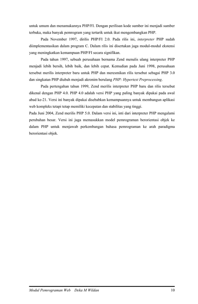 Modul dasar pemrograman web | PDF