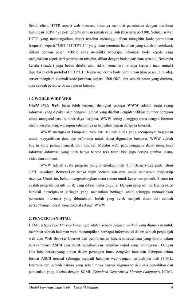 Modul dasar pemrograman web | PDF