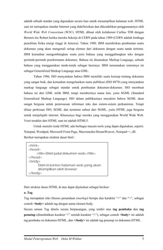 Modul dasar pemrograman web | PDF