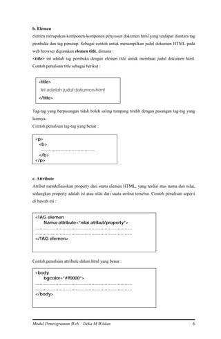 Modul dasar pemrograman web | PDF