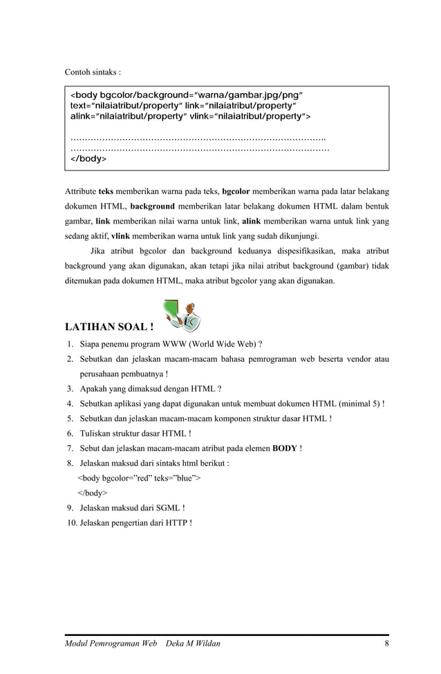 Modul dasar pemrograman web | PDF