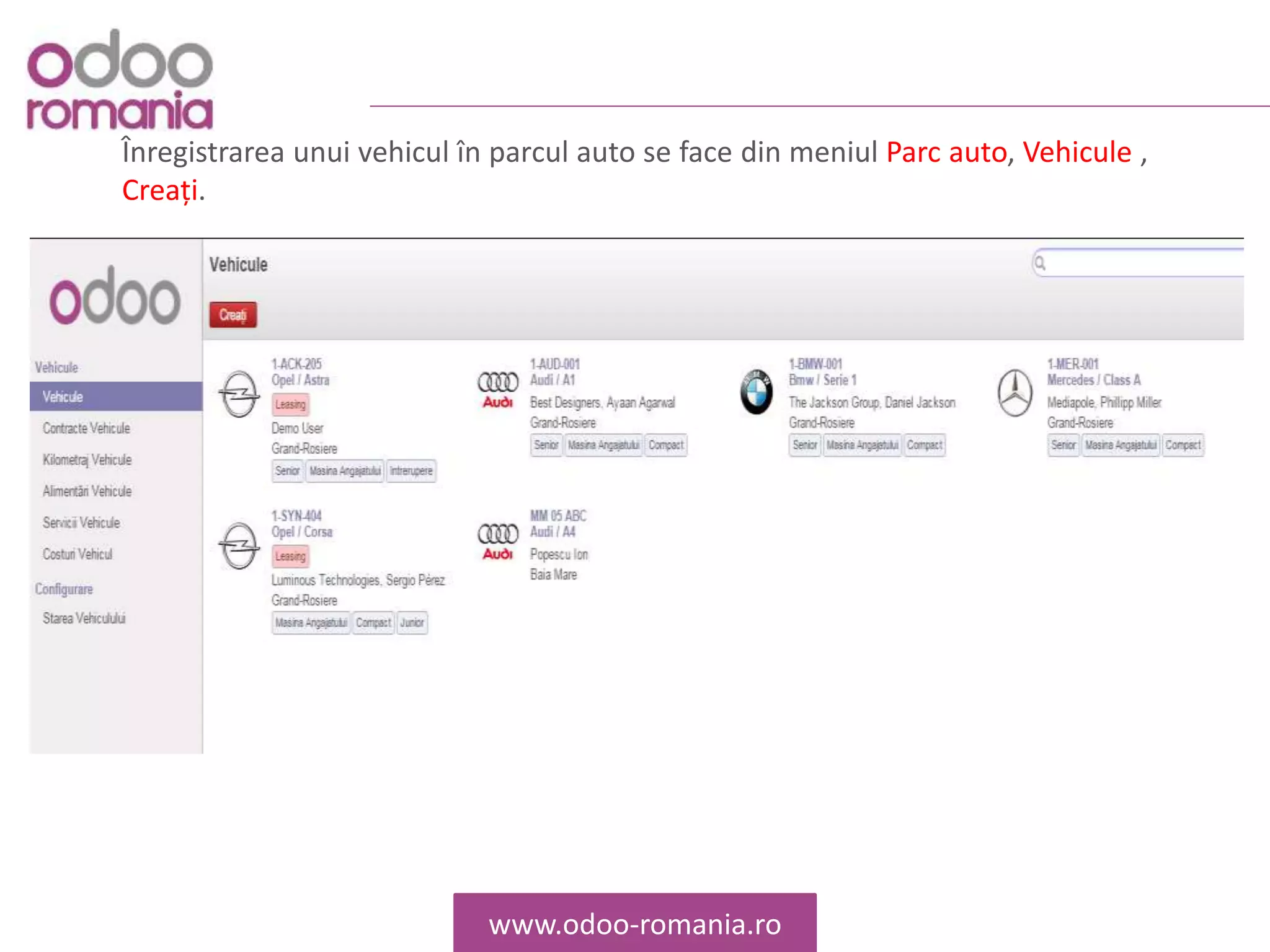Modul de parc auto | PPTX