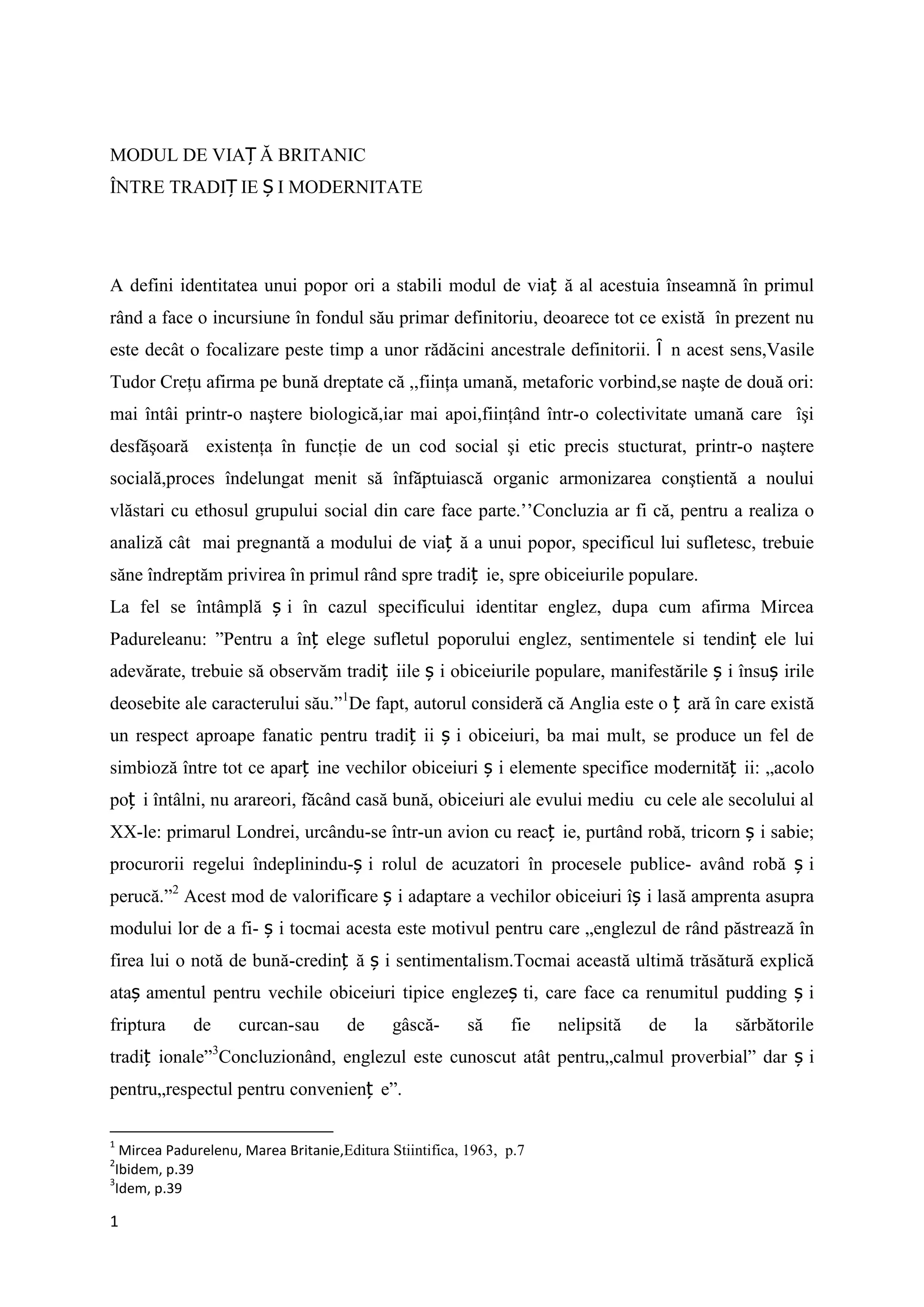 Modul de viata britanic | DOCX