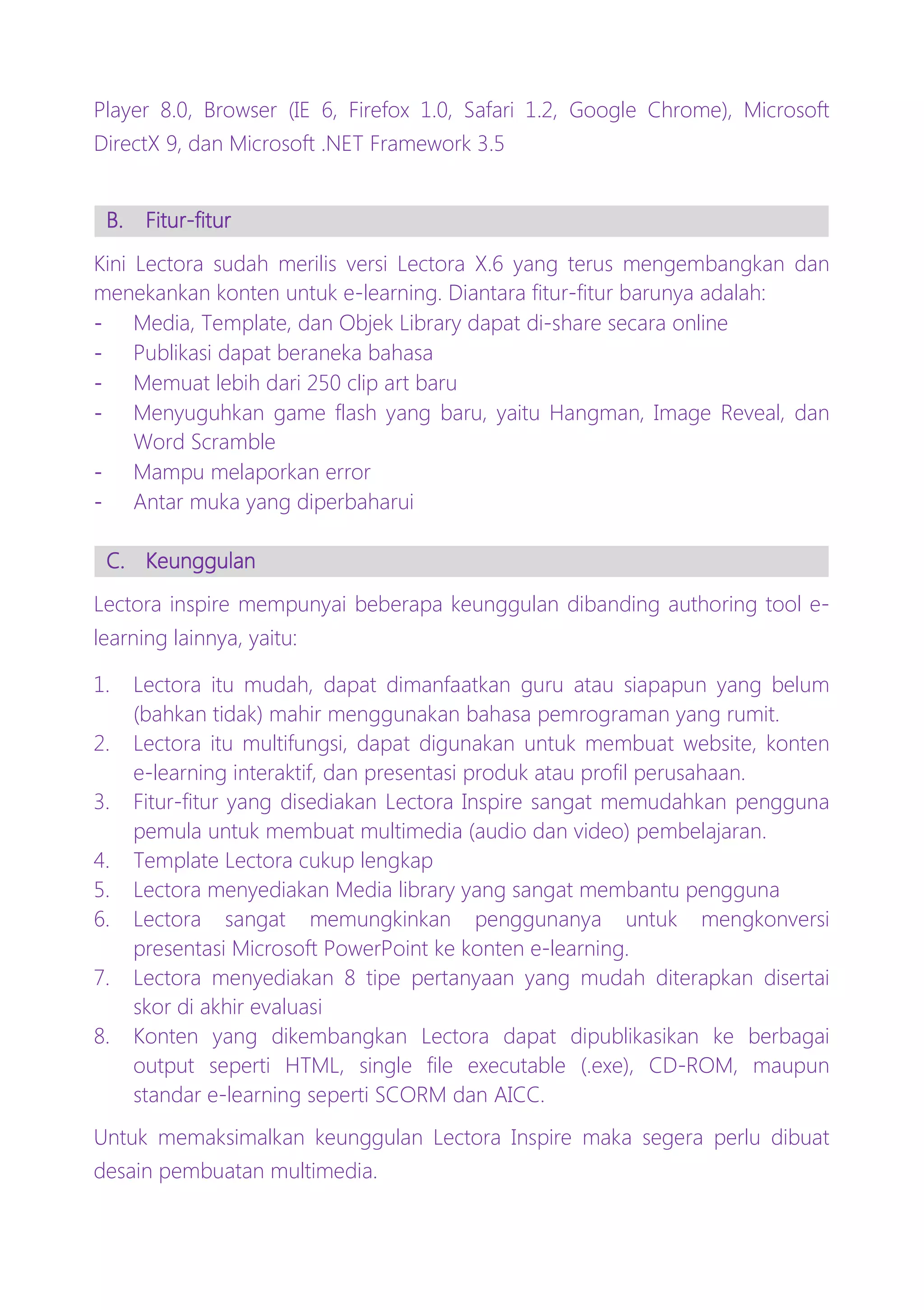 Modul diklat Nasional Membuat Media Pembelajaran dengan Lectora | PDF