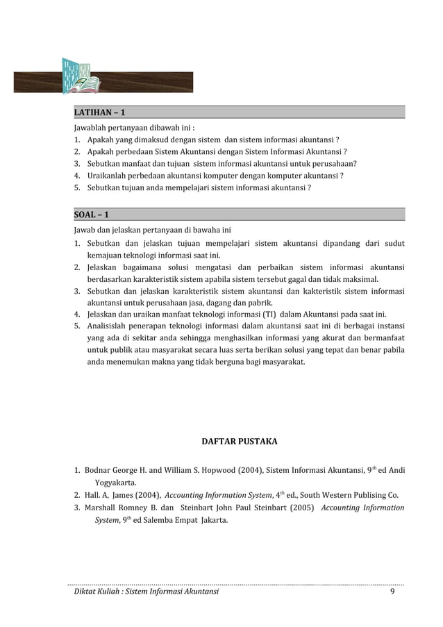 Modul diktat kuliah sia | DOC