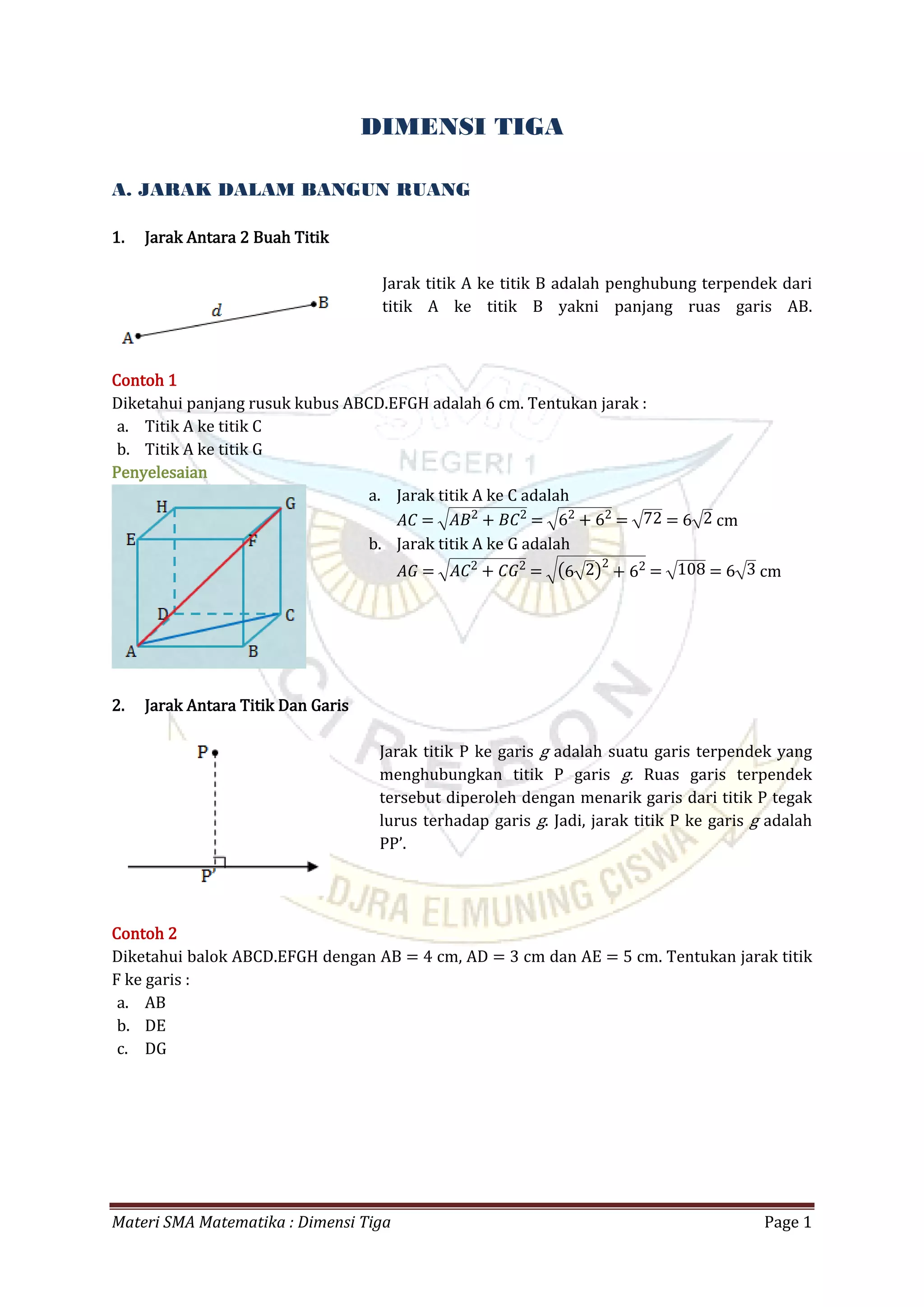 Modul Dimensi Tiga | PDF
