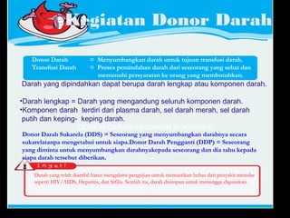Materi Donor Darah PMR | PPT