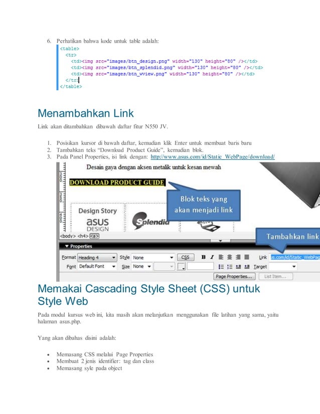 Modul dreamweaver dasar | PDF