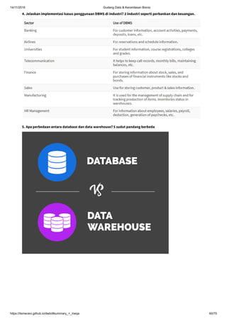 Modul Data Warehouse | PDF