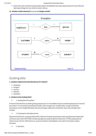 Modul Data Warehouse | PDF