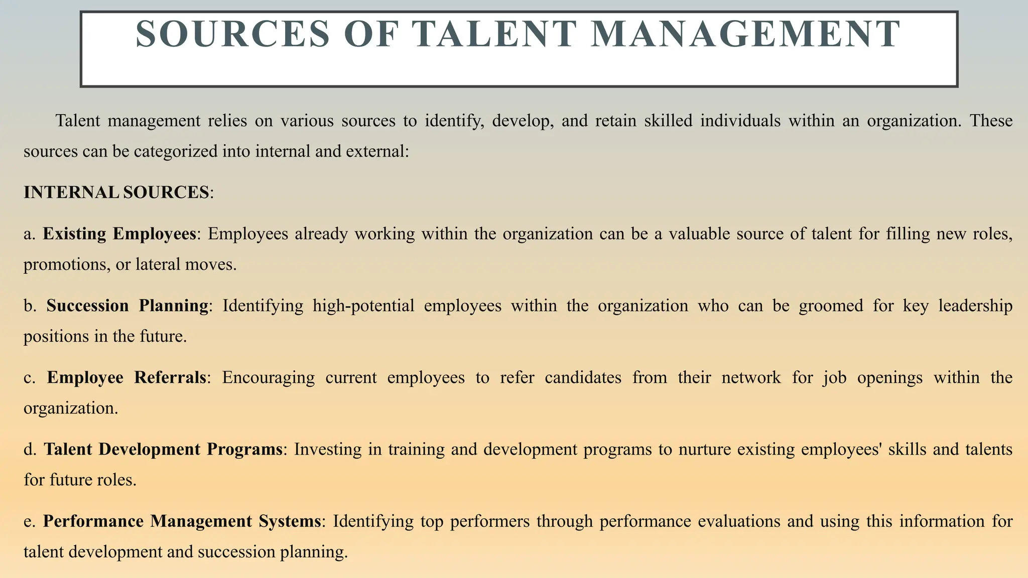 Talent Management for mba 3rd sem useful | PPTX