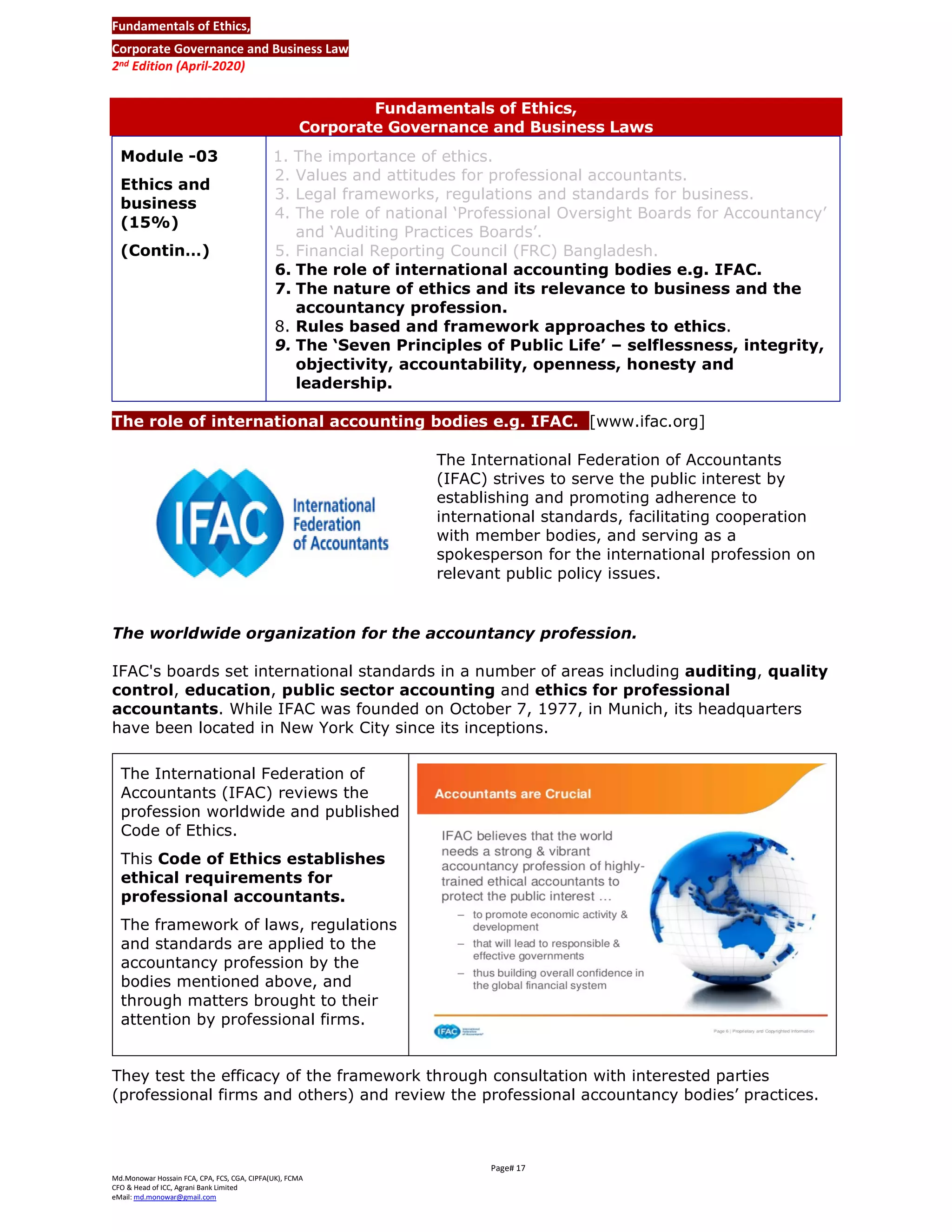 Module:03_Ethics, Corporate Governance and Business Law-2nd Edition by Md.Md.Monowar FCA,FCMA ...