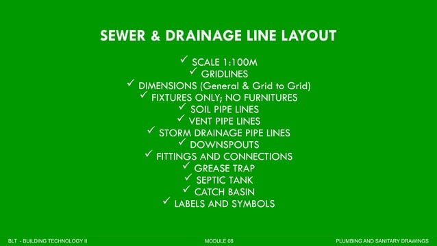 MODULE-08-PLUMBING-SANITARY-DRAWINGS.pptx | Home Appliances | Home & Garden