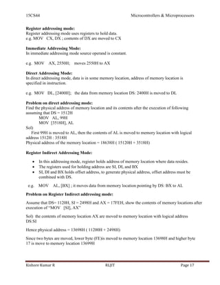 15CS44 MP & MC Module 1 | PDF
