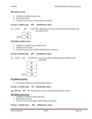 15CS44 MP & MC Module 1 | PDF
