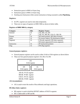 15CS44 MP & MC Module 1 | PDF