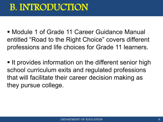 CGP Module 1: Road to the Right Choice | PPTX | Secondary Education ...
