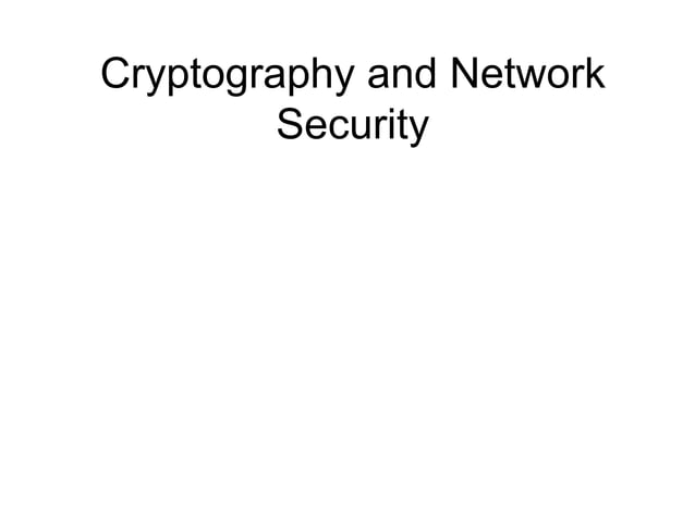 Module-1.ppt cryptography and network security | PPT | Computer Networking | Computing