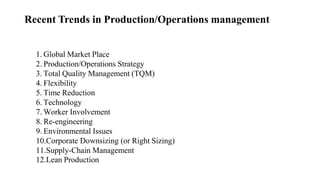Module-1 Introduction to Operations Management | PPTX