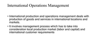 Module-1 Introduction to Operations Management | PPTX