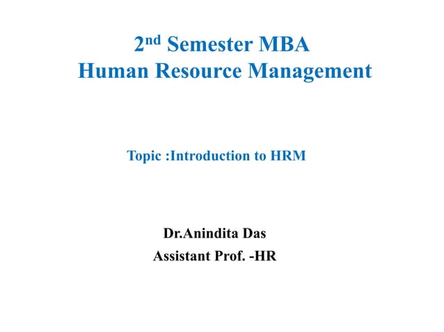 MODULE-1.HRM.pptx HUMAN RESOURSE MANAGEMENT | PPT