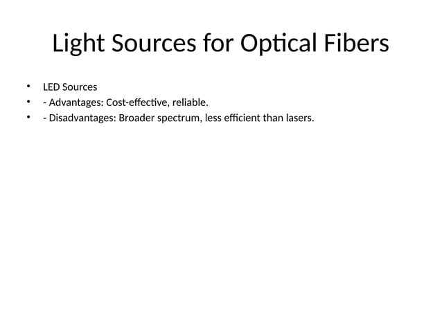 Optical Sources and detectors: Optical S | PPTX