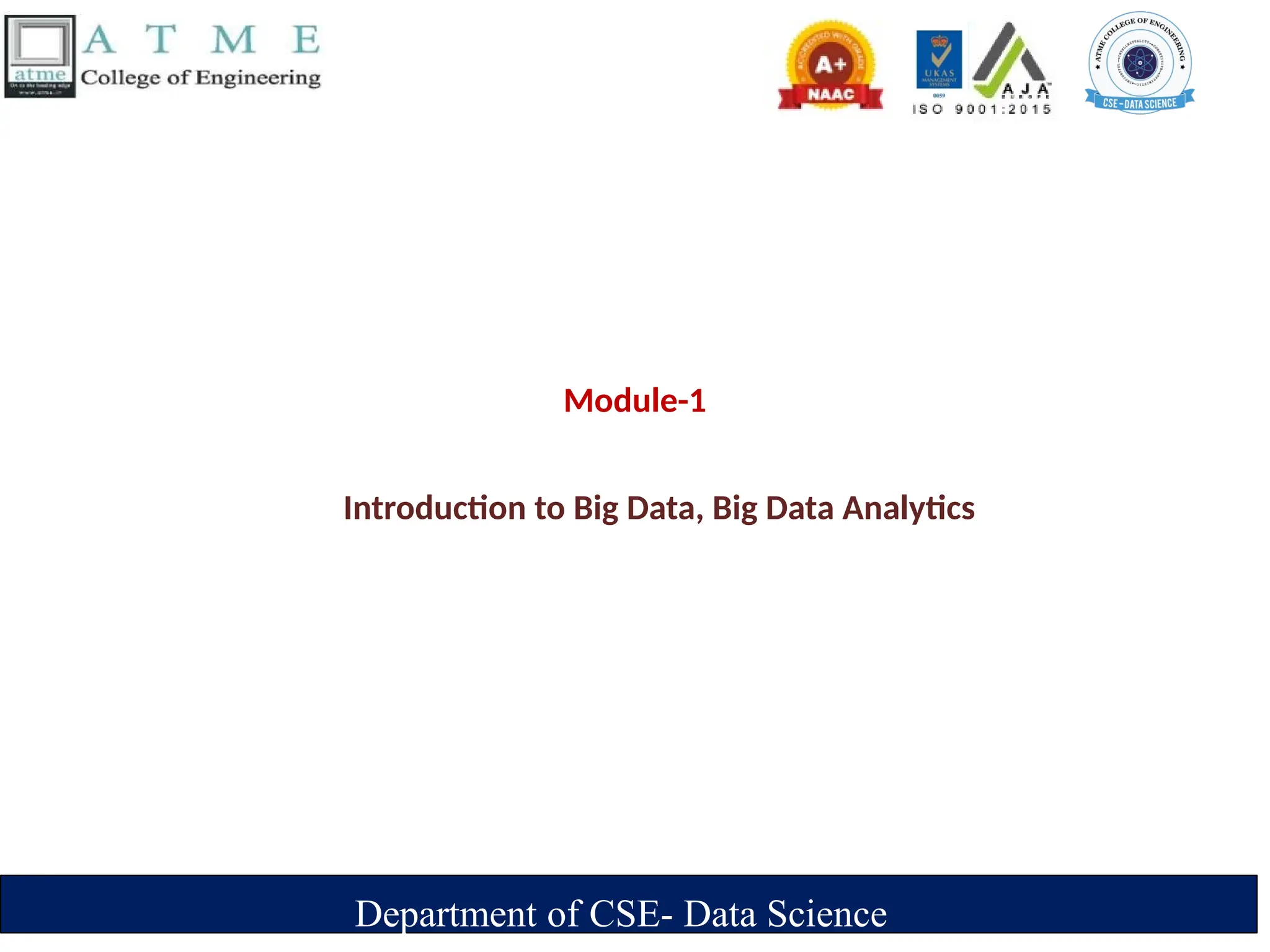 Big data Analytics(BAD601) -module-1 ppt | PPTX