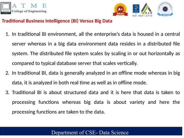 Big data Analytics(BAD601) -module-1 ppt | PPTX
