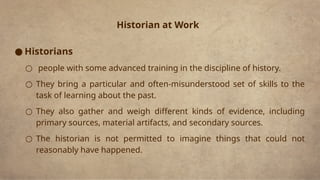 Understanding History Using Primary and Secondary Sources | PPTX