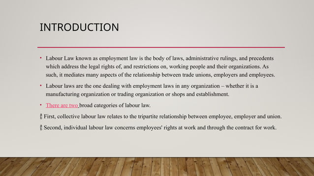 Module 1 labour and Industrial Law sakshi | PPTX