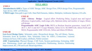 Application Specific Integrated Circuit Module 1 Notes | PDF