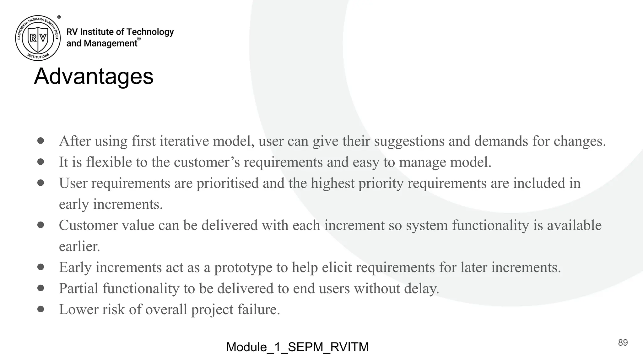 SEPM BCS501 - RVITM Module -1 presentation | PPTX