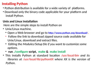 Comprehensive Introduction to Python Programming and Installation | PPTX