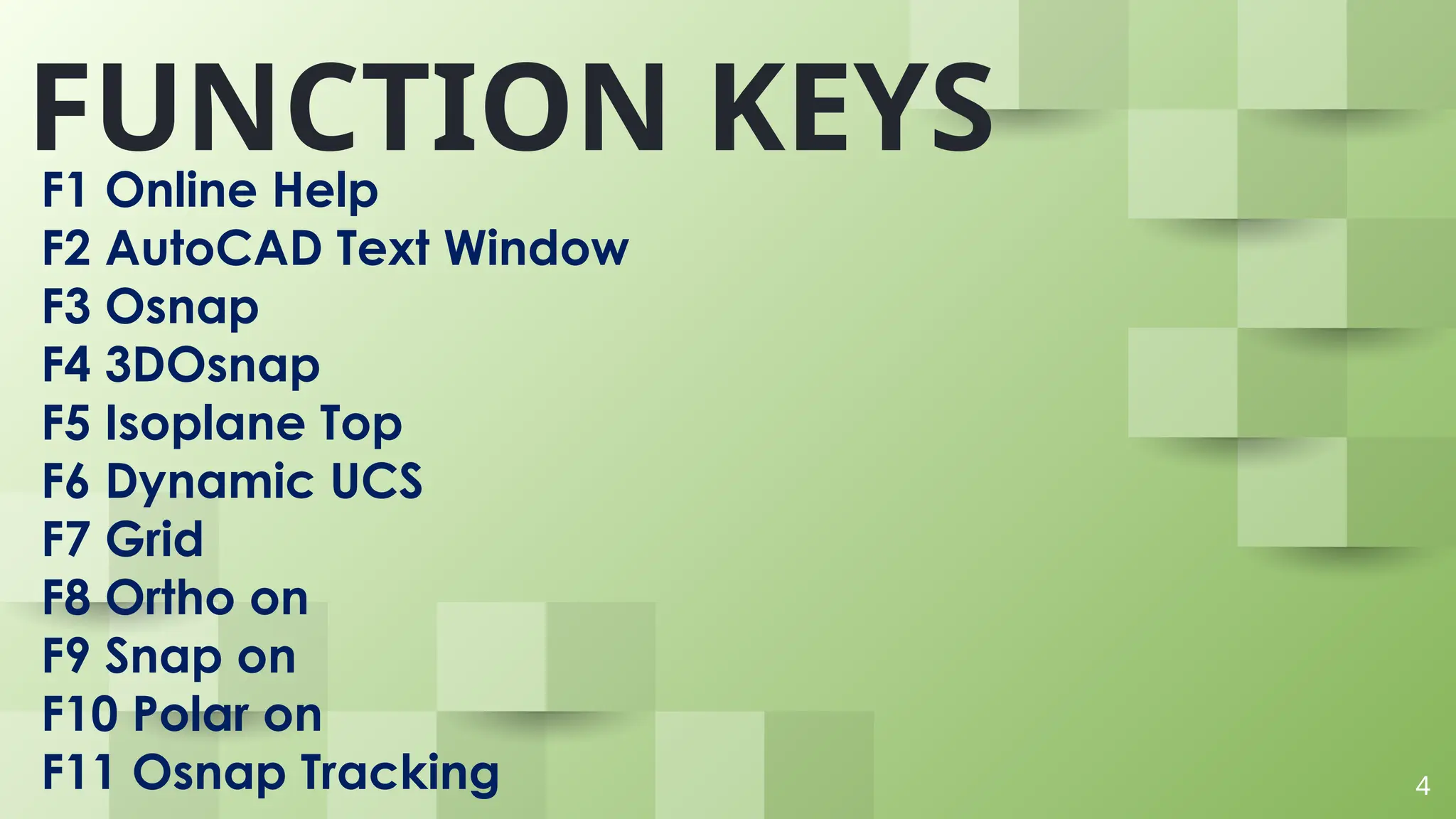 Autocad Commands in architecture (detail | PPT