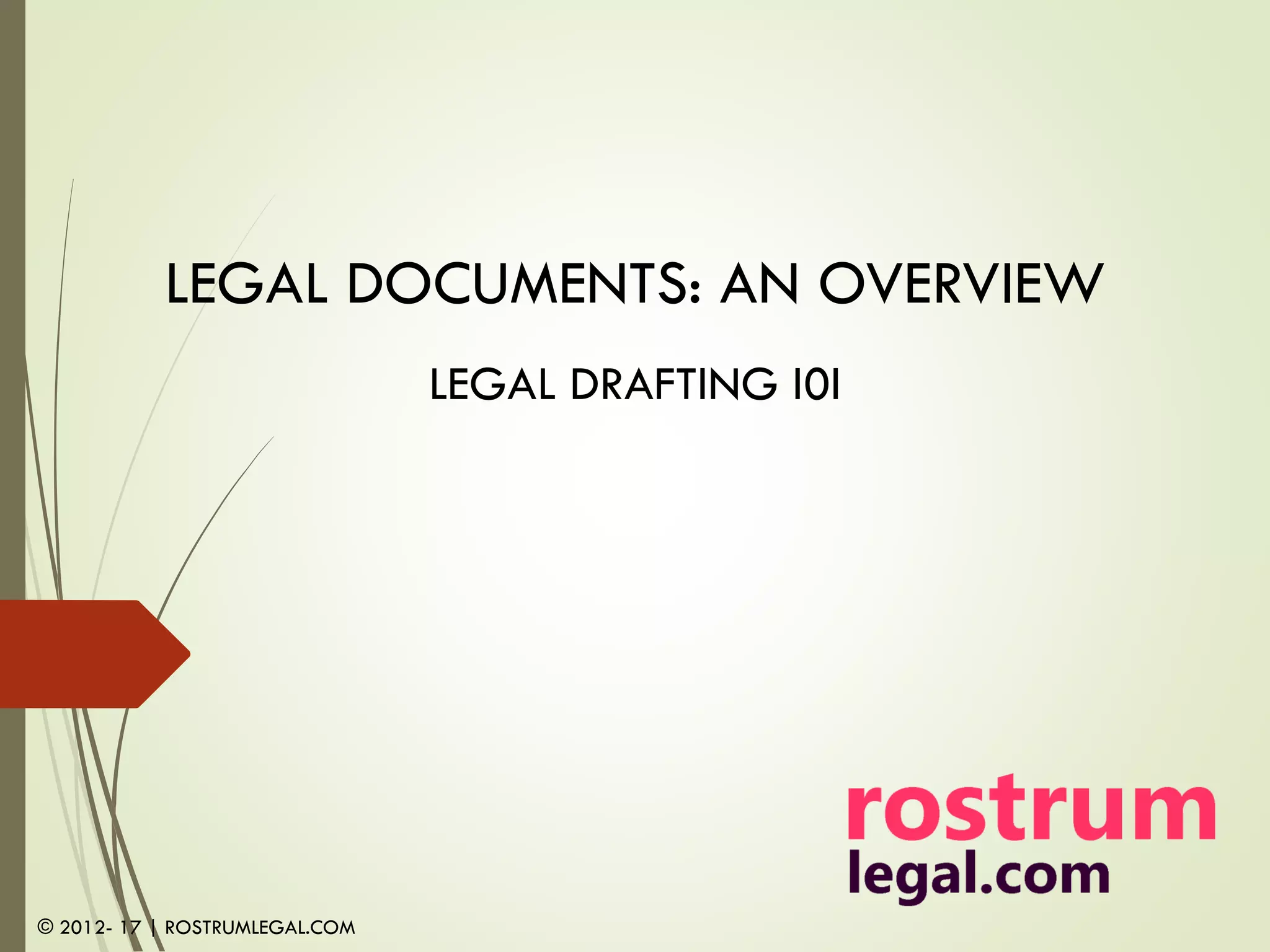 Module 1- Legal Documents an Overview | PDF