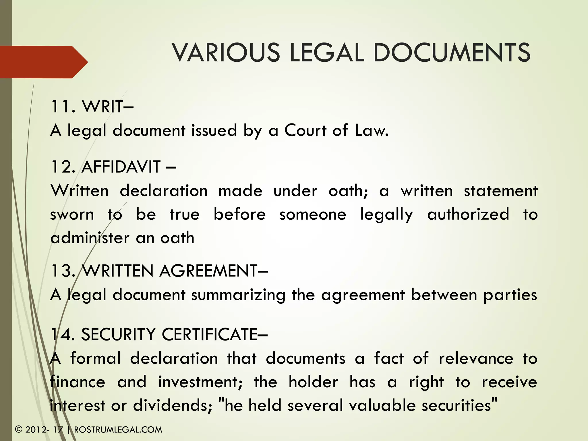 Module 1- Legal Documents an Overview | PDF