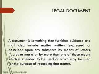 Module 1- Legal Documents an Overview | PDF