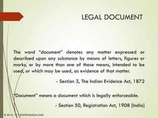 Module 1- Legal Documents an Overview | PDF