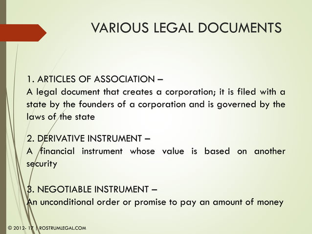 Module 1- Legal Documents an Overview | PDF
