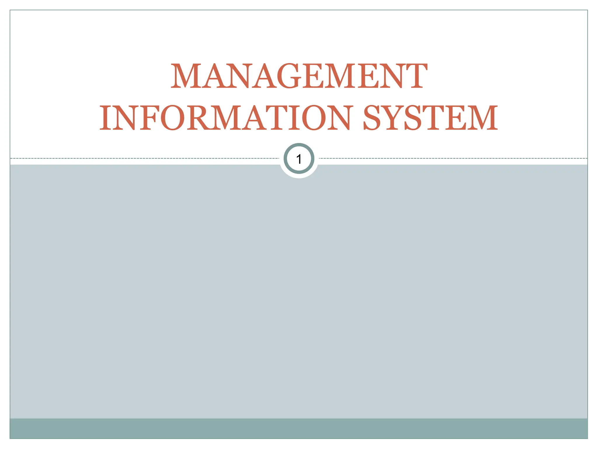 Module-1 - Management of information systems | PPT