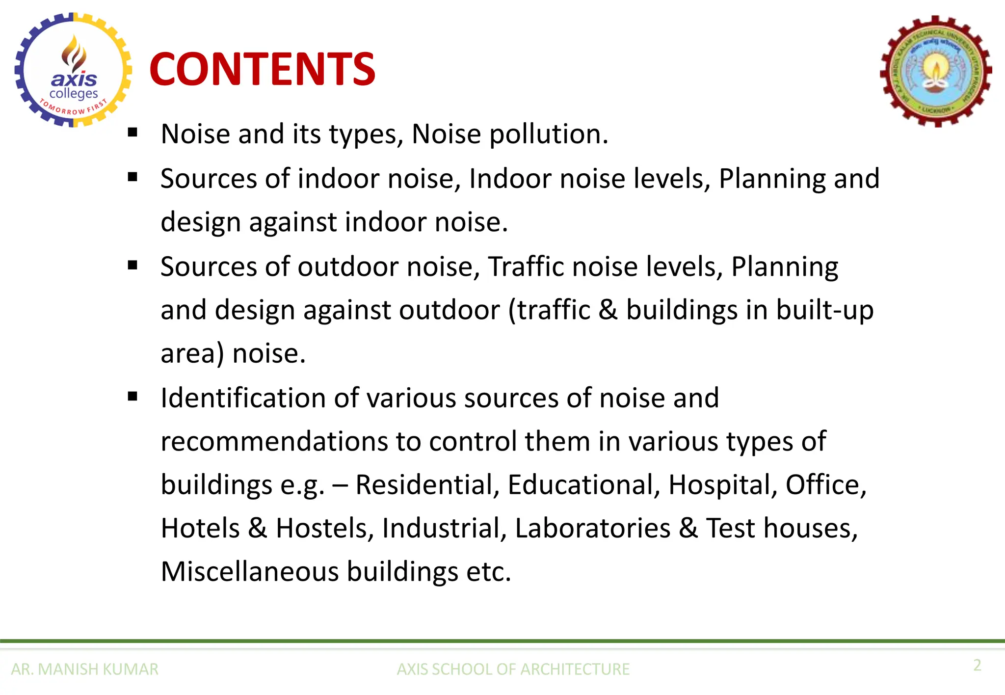 Module-1-(Building Acoustics) Noise Control (Unit-3). pdf | PDF