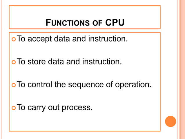 Module 1 Parts Of Computer And Its Functions Ppt