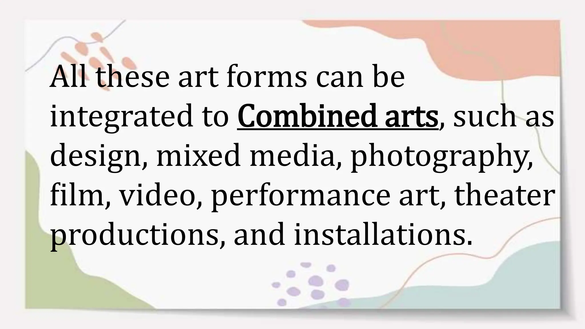 Contemporary arts techniques and performance practices | PPTX