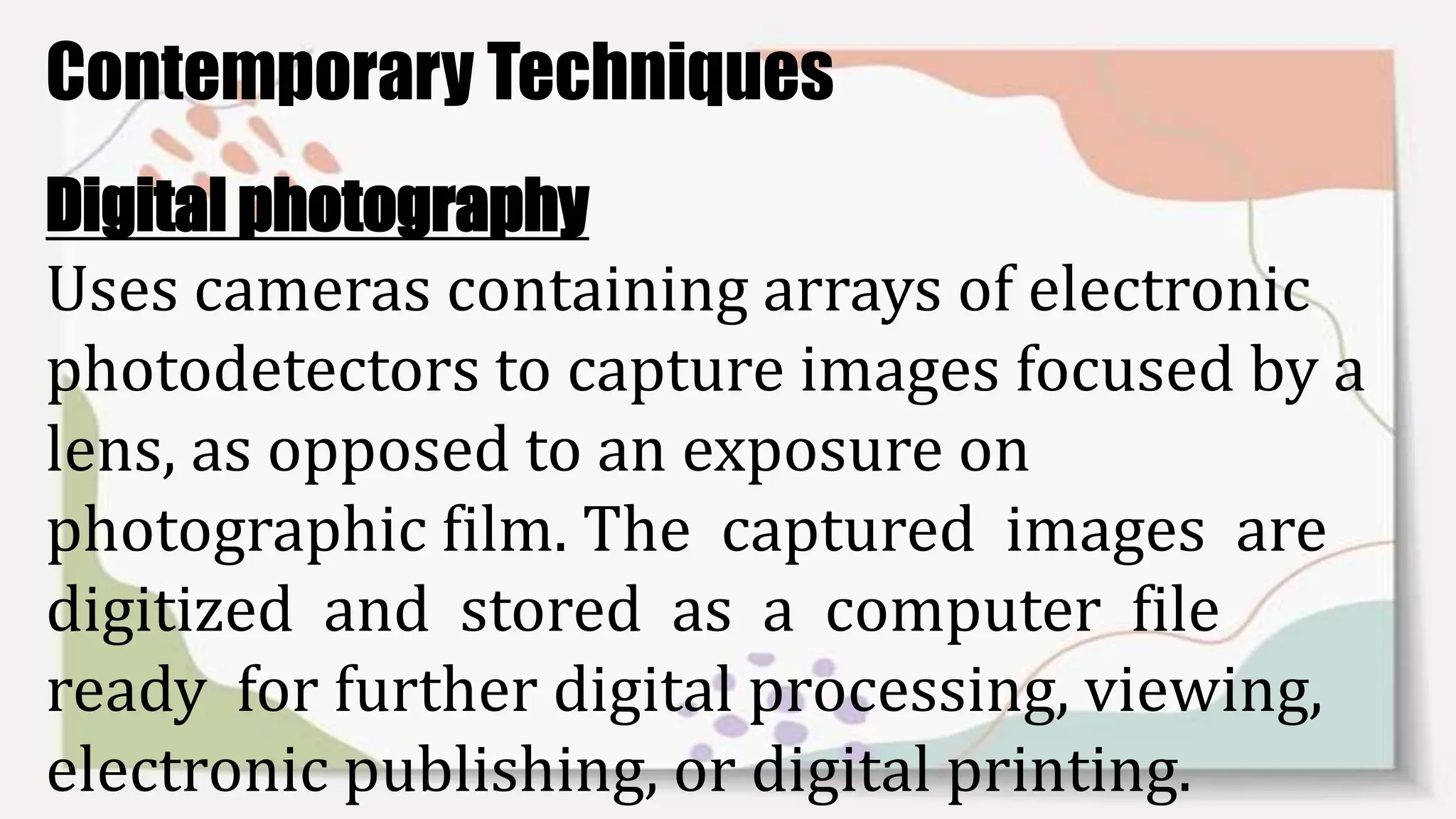 Contemporary arts techniques and performance practices | PPTX