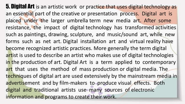 Contemporary arts techniques and performance practices | PPTX