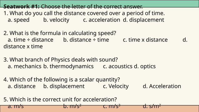 UNIFORMLY ACCELERATED MOTION (UAM) .pptx
