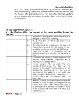 Module-1-Dr. Jose Rizal's Life and Works. pdf | PDF