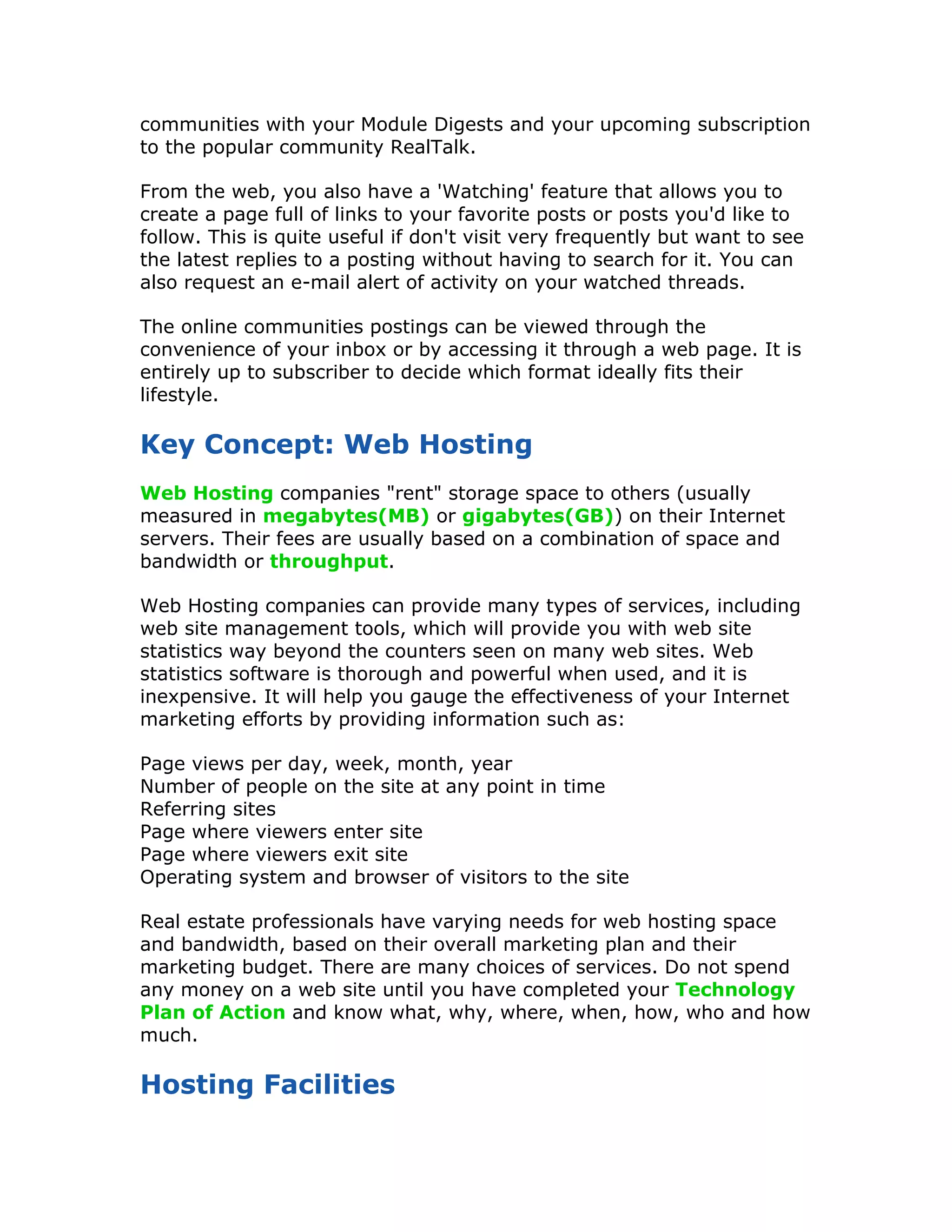 Module 1 : Section 4 Internet Hosting | PDF