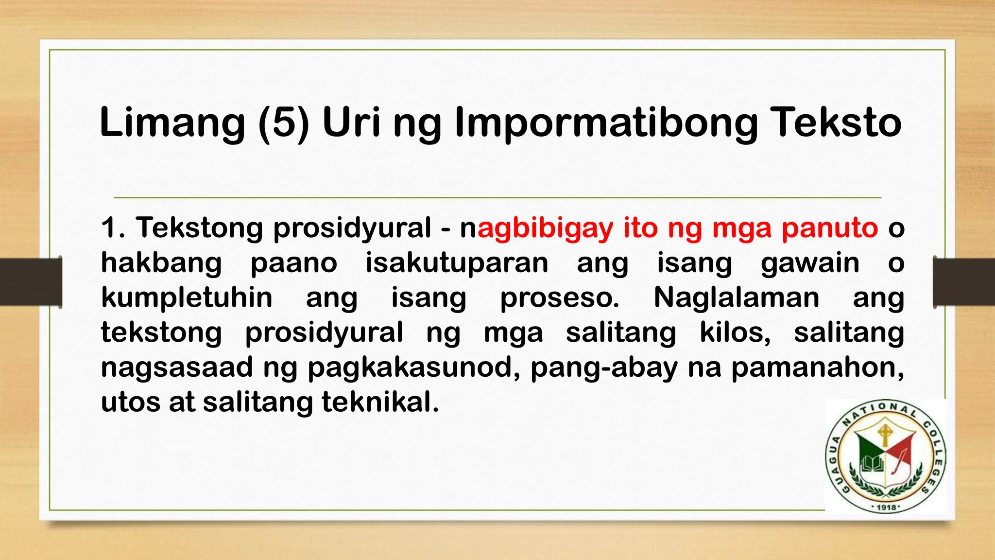 Module-1-Tekstong-Impormatibo-1- pagbasa | PPTX