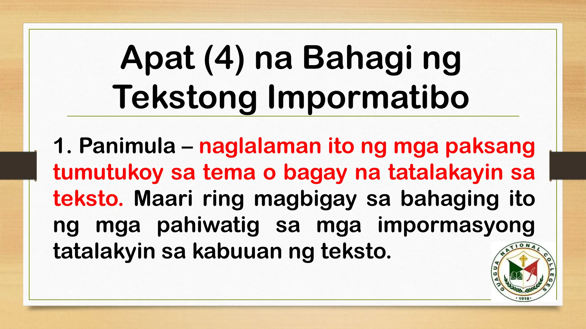 Module-1-Tekstong-Impormatibo-1- pagbasa | PPTX